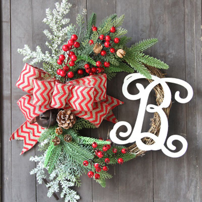 Christmas Wreath Christmas Tree Round Ring Handcra... – Vicedeal