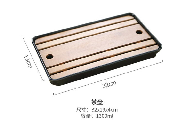 1300ML Bamboo Tea Tray-Japanese imitation ceramics... – Vicedeal