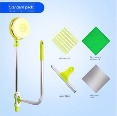U-type glass wipe double-layered high-rise retract... – Grandado