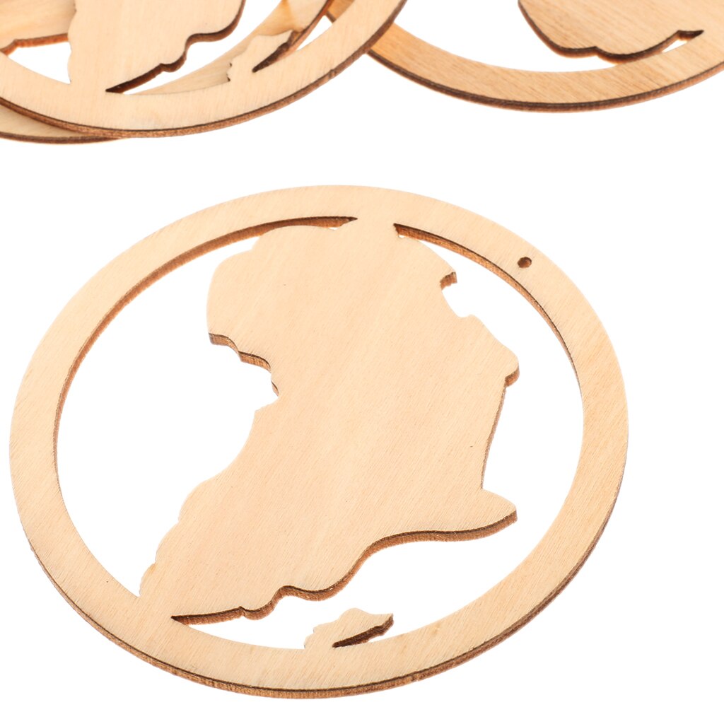 Pack of 10 Africa Map Wood Shapes for Crafts DIY W... – Grandado