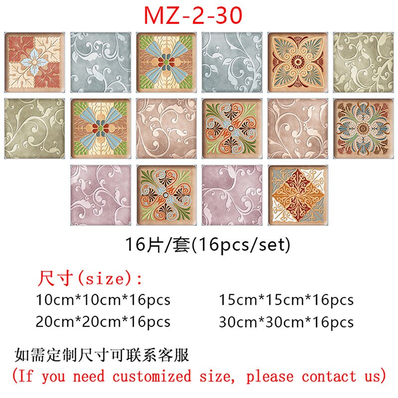 16pcs/set Colorful Flowers Pattern Hard Tiles Floo... – Vicedeal