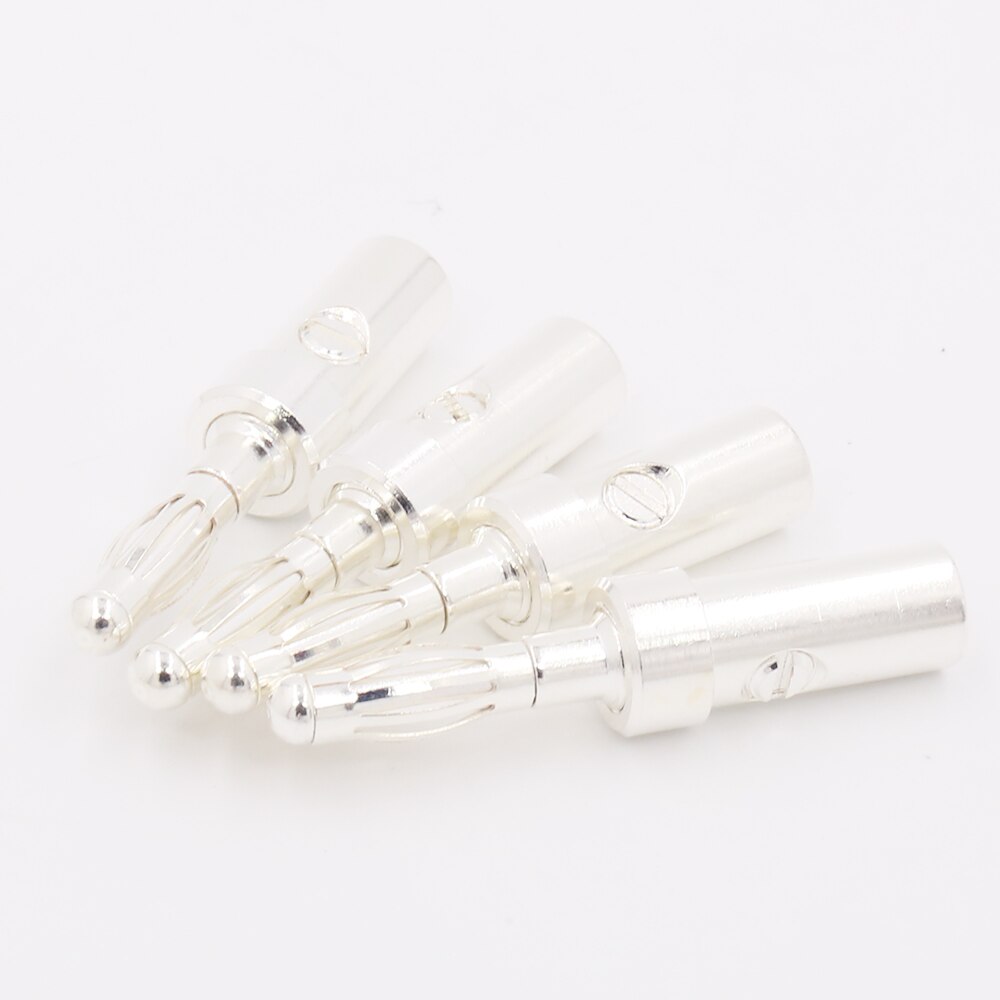8Pcs silver Plated Speaker Cable Connectors Banana... – Grandado