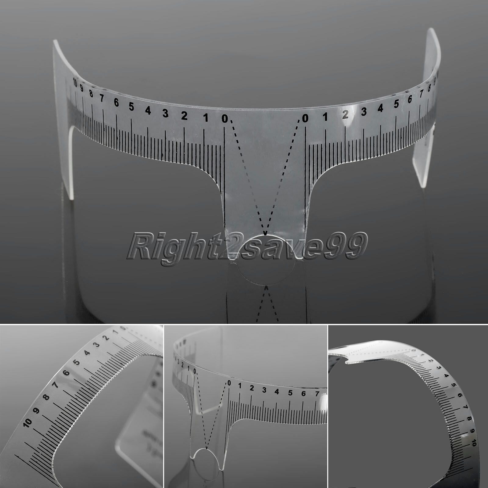 Eyebrow Grooming Stencil Shaper Ruler Measure Tool... – Grandado