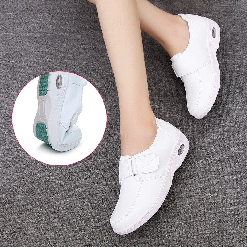 Women Hospital Comfort Mid Heel White Skidproof Nu... – Grandado