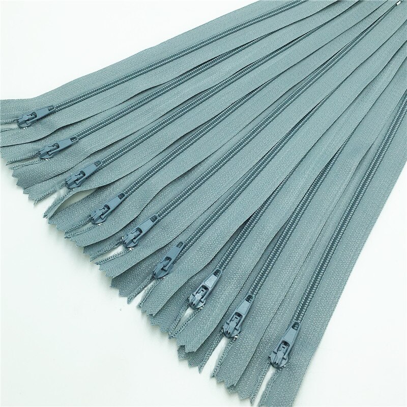 10pcs Gray color 3# Closed Nylon Coil Zippers Tail... – Grandado