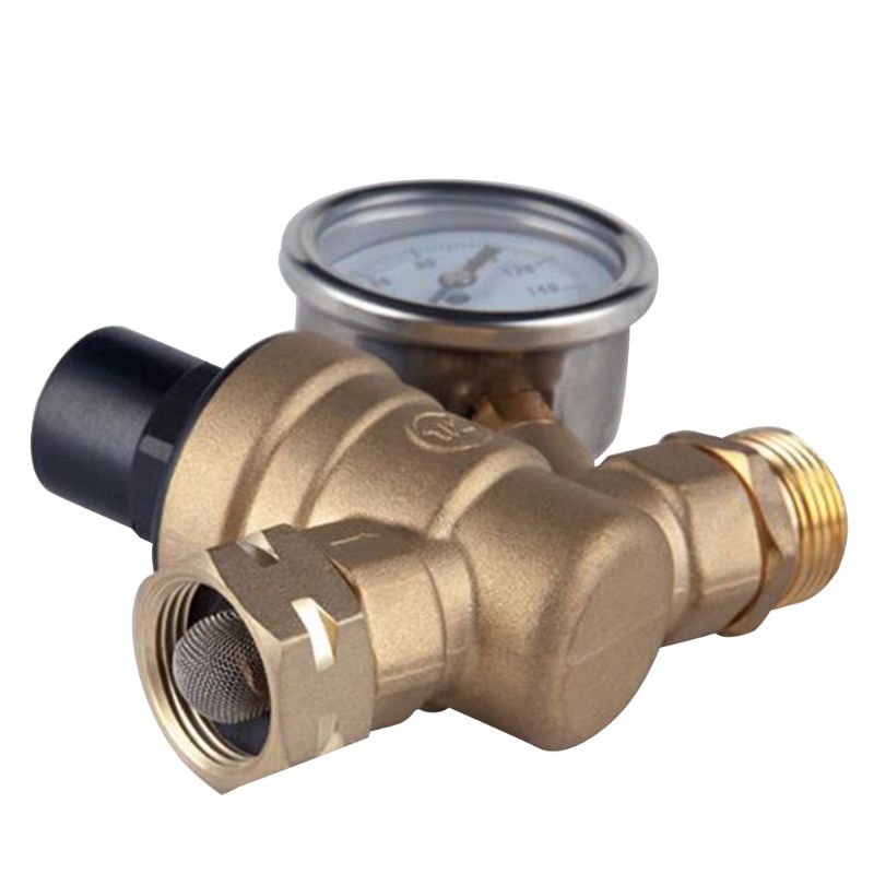 Brass Water Pressure Regulator 3/4 Lead-Free with ... – Vicedeal