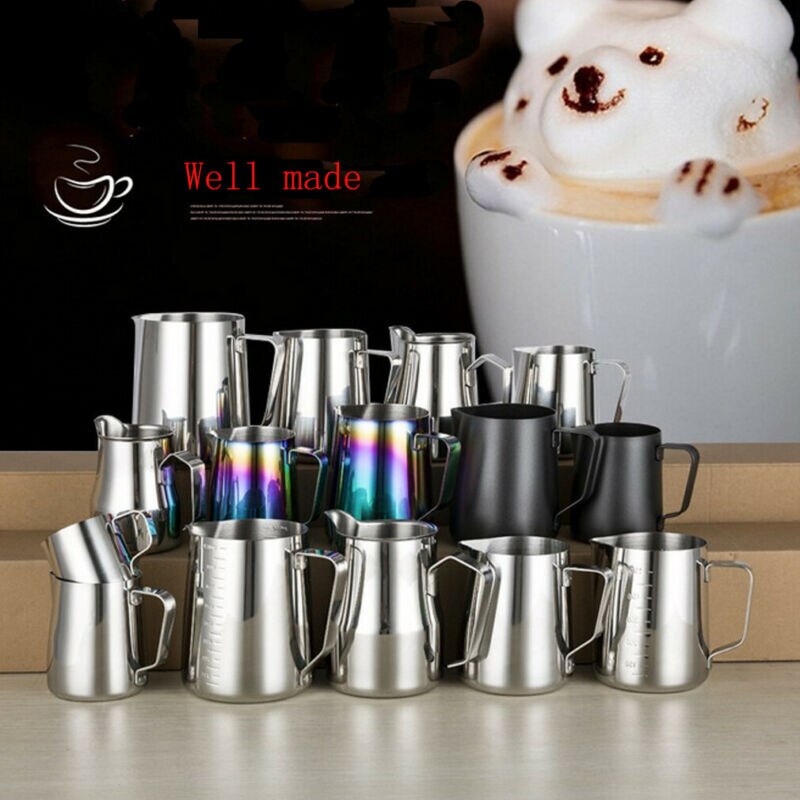 3 Size Stainless Steel Coffee Pitcher Mug Frothing... – Grandado