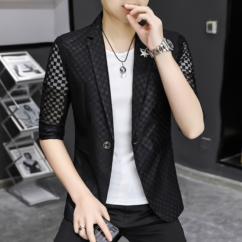 Summer men's small suit 2022 hair stylist hand... – Vicedeal