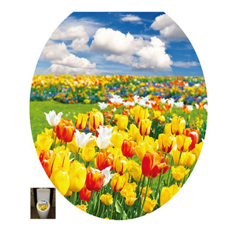 DIY Mural Bathroom Decor 3D Toilet Seat Wall Stick... – Grandado