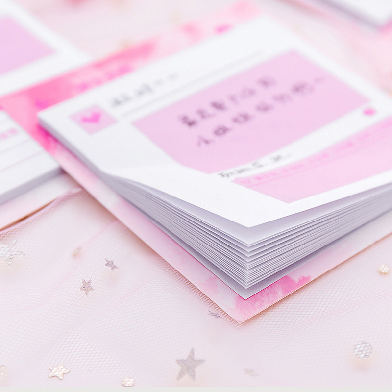 1 pcs Leuke Kawaii Roze zelfklevende Sticky Note B... – Grandado