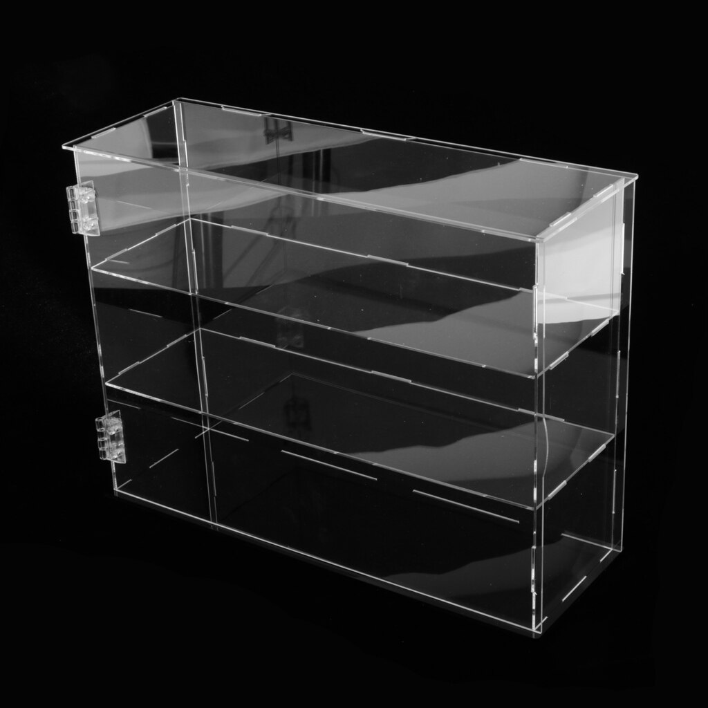 3-Shelf Acryl Display Case Modellen Stofdicht Opbe... – Grandado