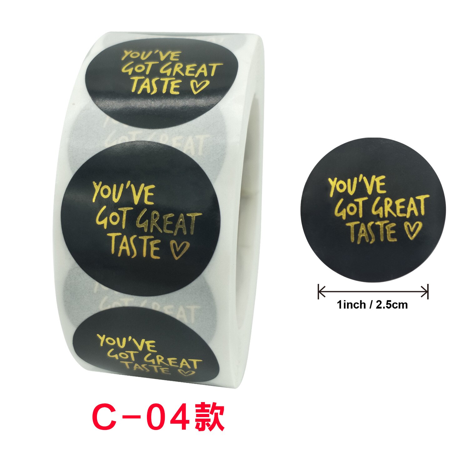 500pcs/roll Black Golden Thank You Stickers Handma... – Grandado