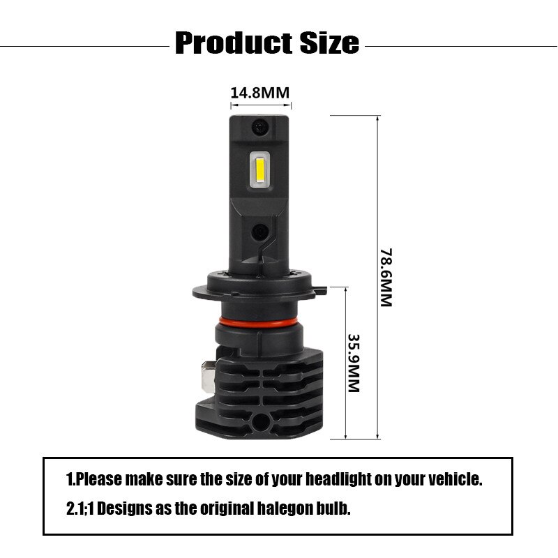 M4 Koplampen H7 H8 H11 Auto Led Koplampen Lamp Mis... – Grandado