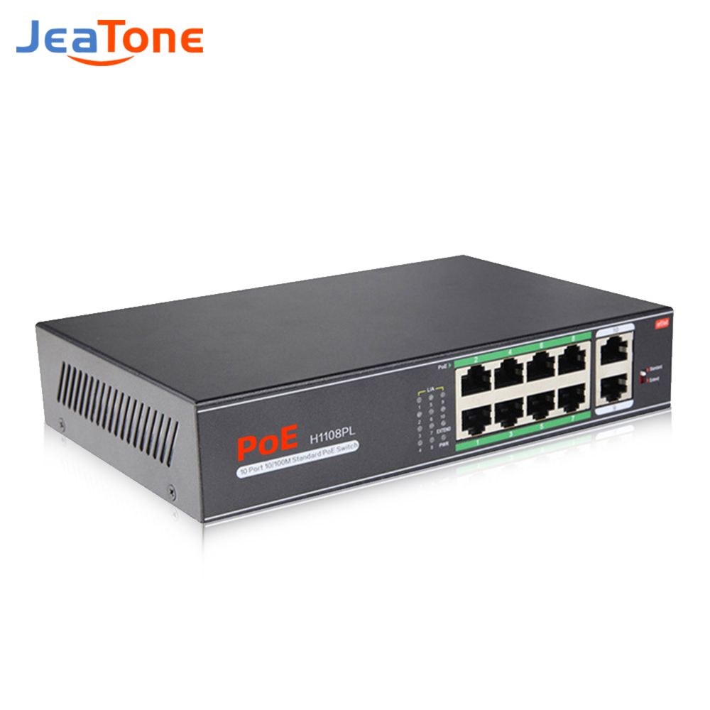 Doornanny PoE Switch 8Port Network Switch 48V 2+8 ... – Vicedeal