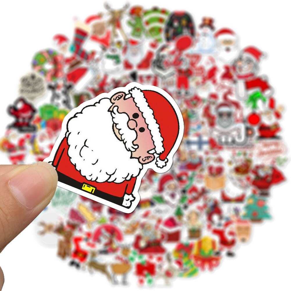 100pcs Merry Christmas Stickers For Kids Santa Cla... – Grandado