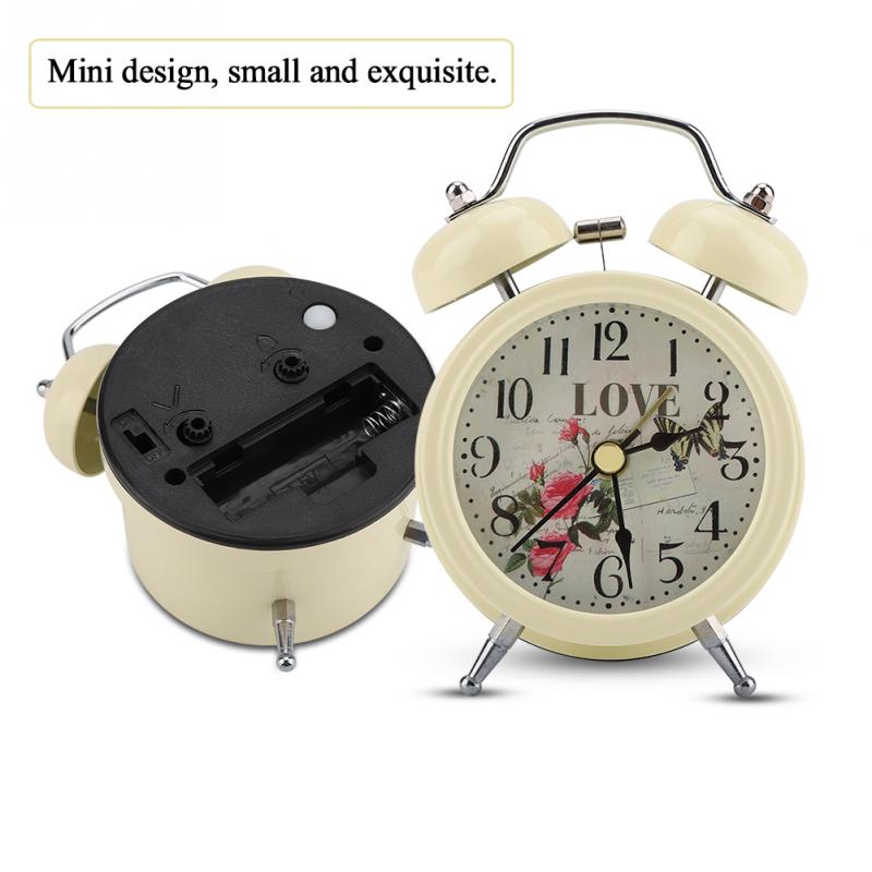 Mini Metal Digital Alarm Clock Mute with Lights Tw... – Vicedeal