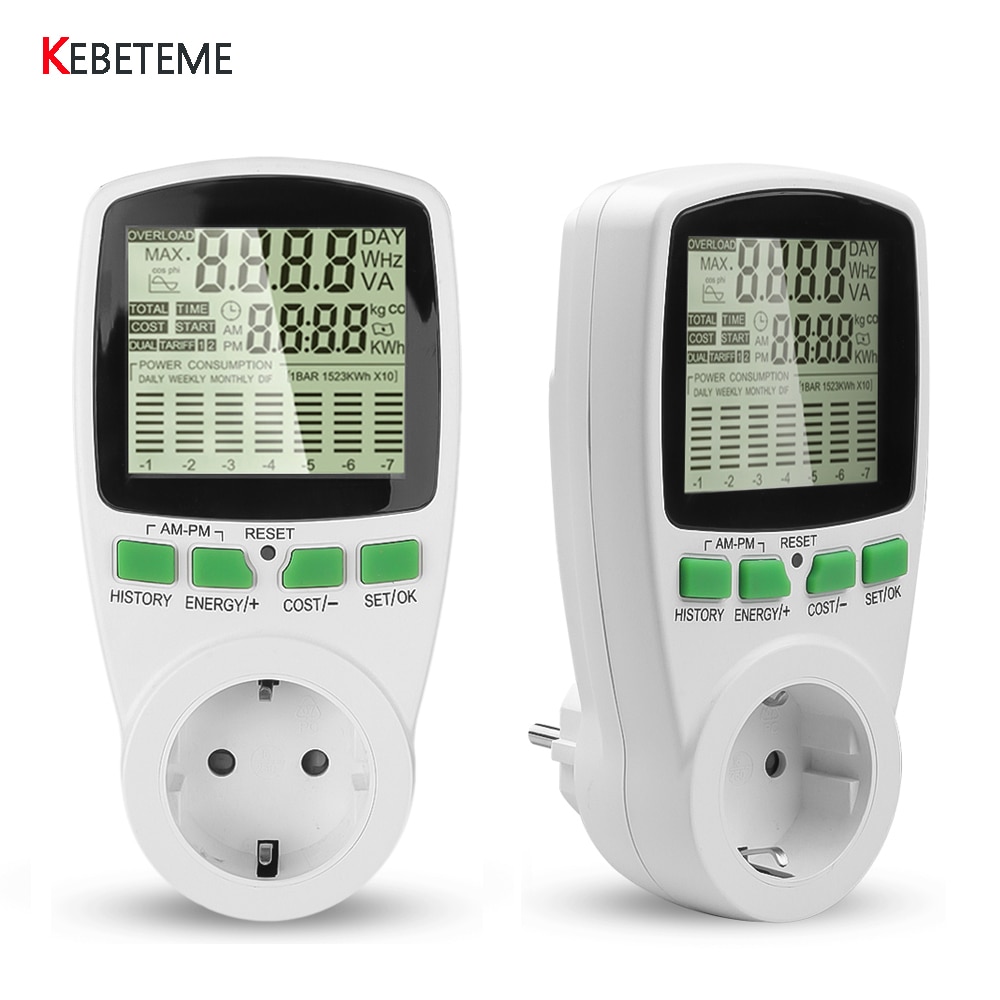 EU/US Energy Meter Digital Wattmeter Electricity P... – Vicedeal