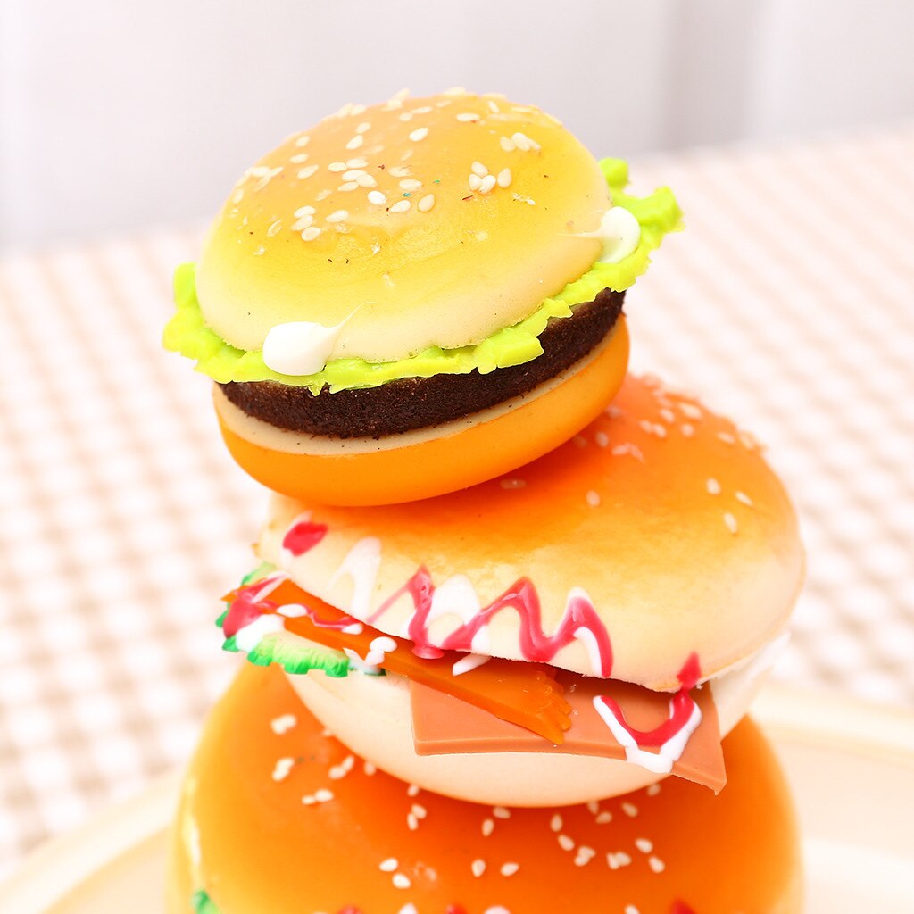Soft Simulated Burger Bread Squishies Doll For Kid... – Vicedeal