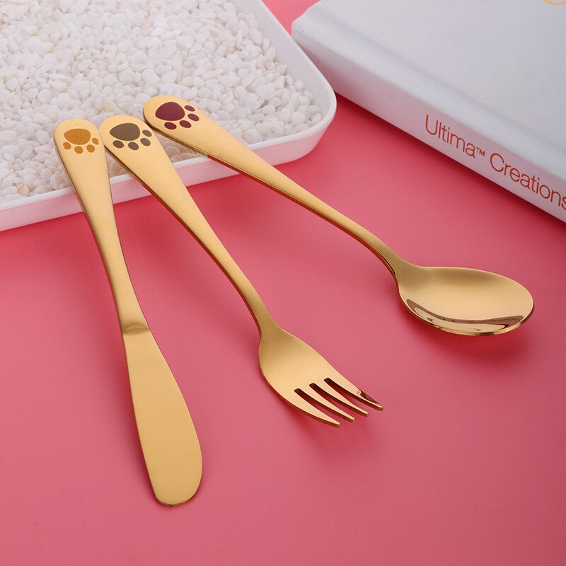 3Pcs Stainless Steel Children Cutlery Knife Fork D... – Vicedeal
