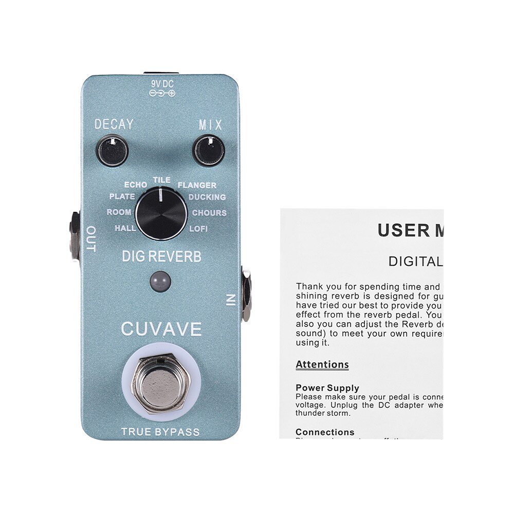 Digital Reverb Guitar Effect Pedal 9 Reverb Types ... – Vicedeal