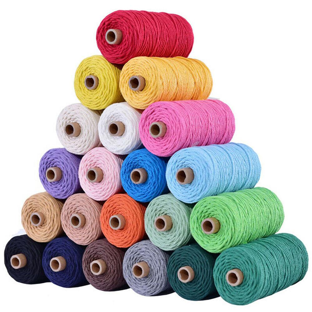 100M Colorful DIY Long Macrame Cotton Twisted Cord... – Vicedeal