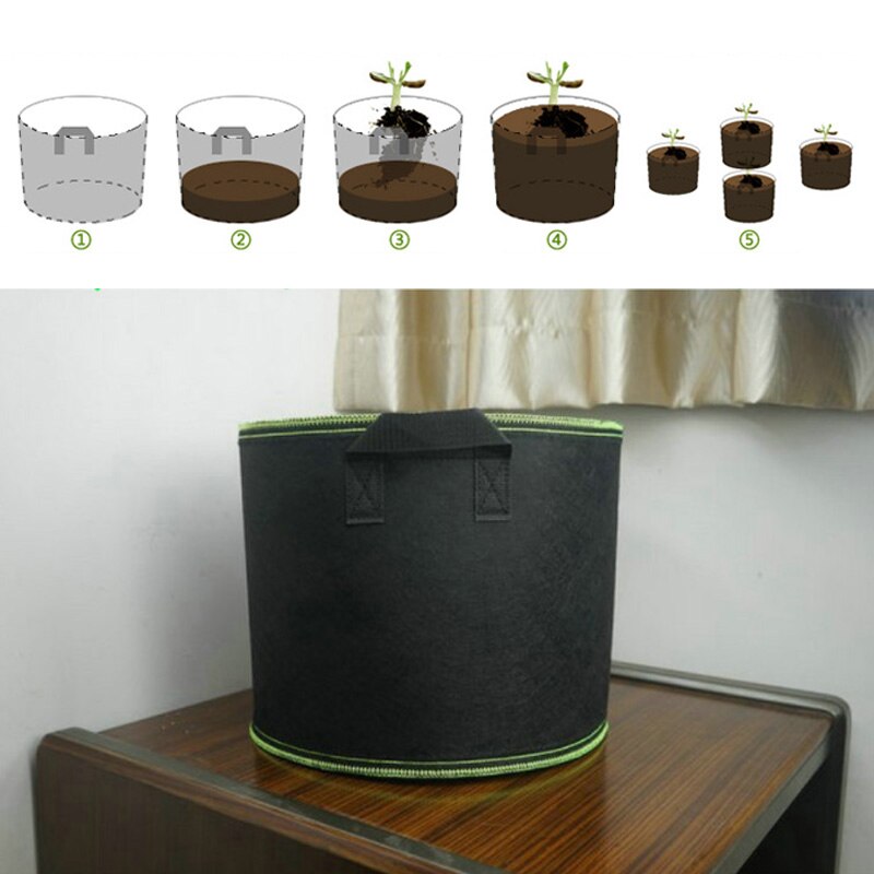 1-10 Gallon Plant Grow Bags Pot Breathable Fabric ... – Grandado