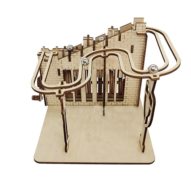 3D Wooden Puzzle Marble Run Rotating Track Mechani... – Grandado