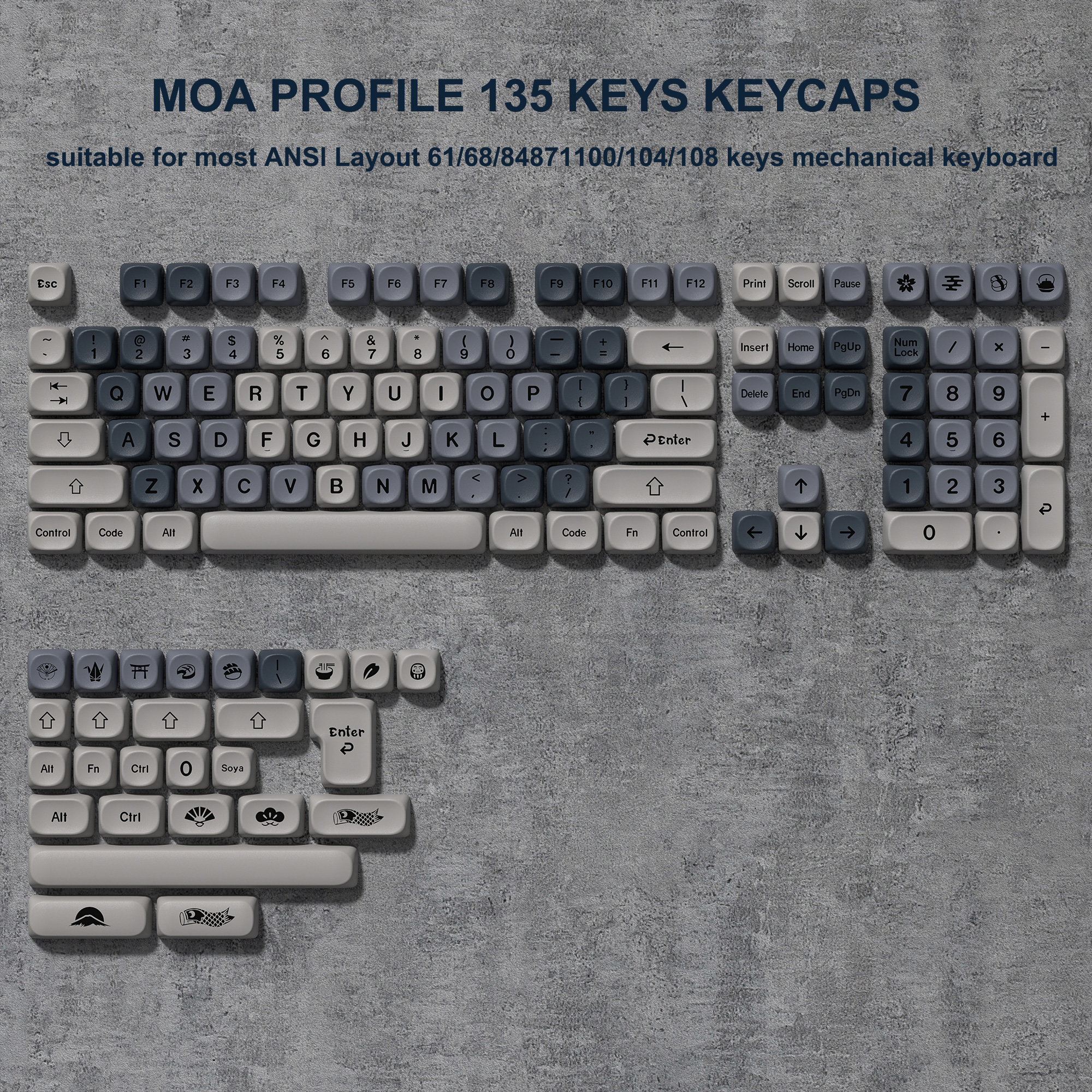 143 Tasten Pink Cherry MOA Profil PBT Tastenkappen... – Vicedeal