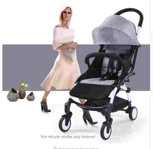 baby stroller accessory footrest black 16cm longer... – Vicedeal