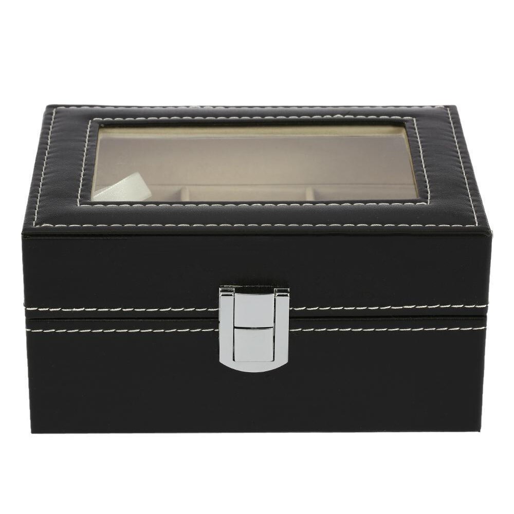 12 Slots Men Watch Box Leather Display Case Organi... – Grandado