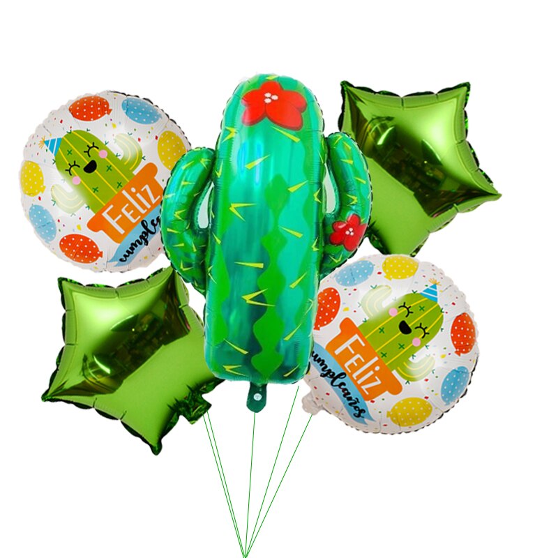 5pcs 18inch cactus spanish happy birthday party de... – Vicedeal