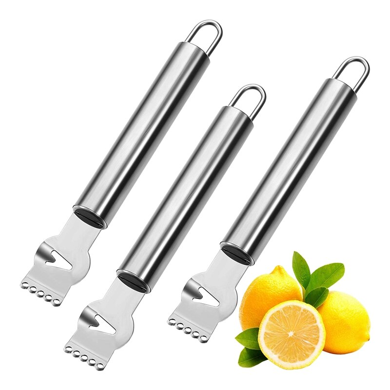 3 Stuks Rvs Citroen Zester Rasp Met Kanaal Mes En ... – Grandado