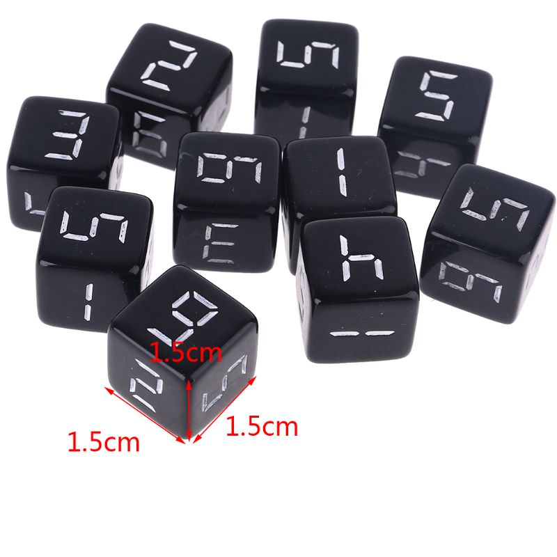 10pcs D6 Six Sided Number Square Dices for Party N... – Grandado