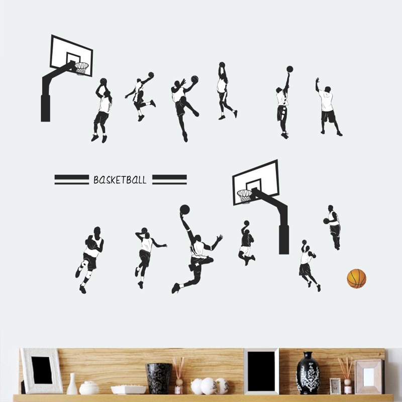 Basketball Sports Dunk wall sticker Bedroom living... – Grandado