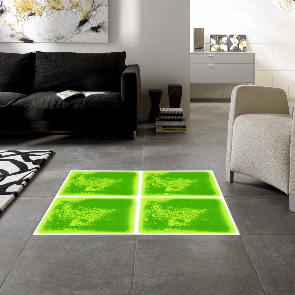 Colorful Liquid Floor Tile 12x12inch Green Home De... – Grandado