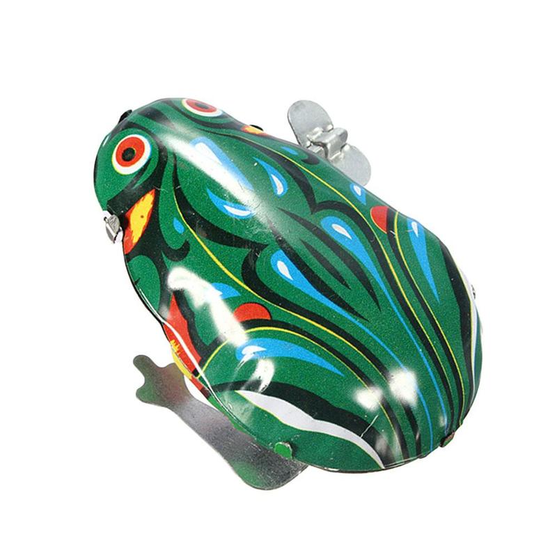 Nostalgic old toys tin frog baby hair strip toy on... – Grandado