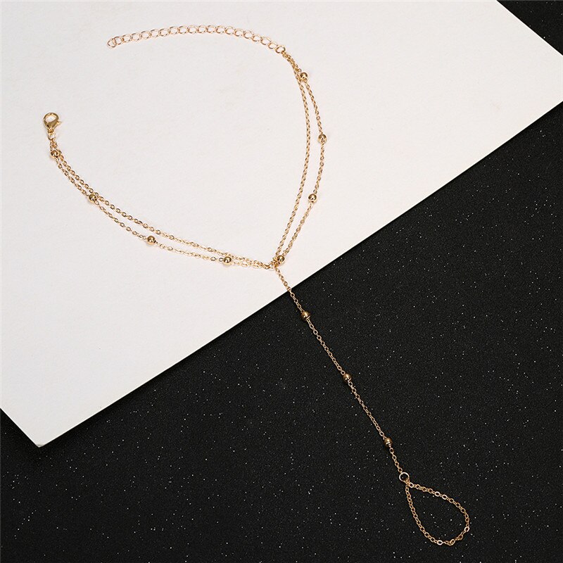 Sommar vintage fotled armband runda pärlor barfota... – Grandado