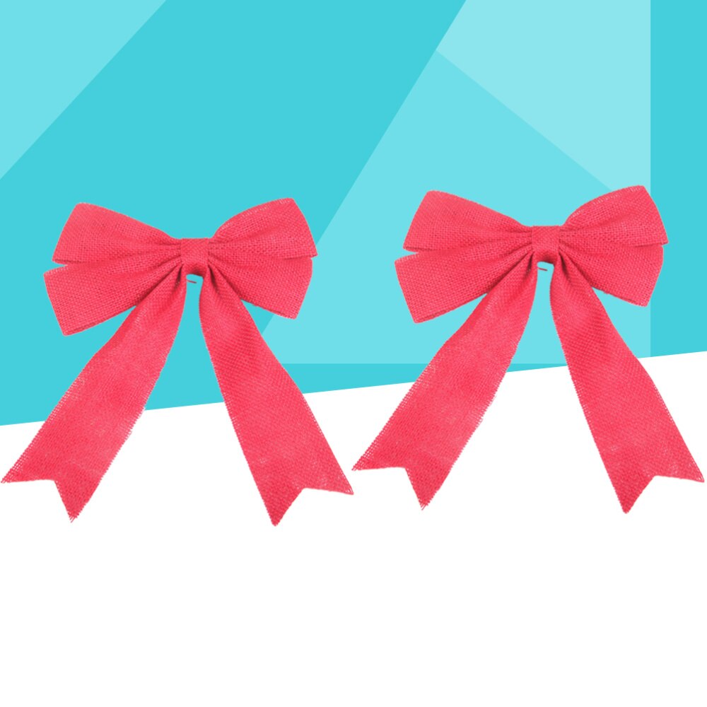 2Pcs Burlap Bowknot Hessian Jute Bows Embellishmen... – Grandado