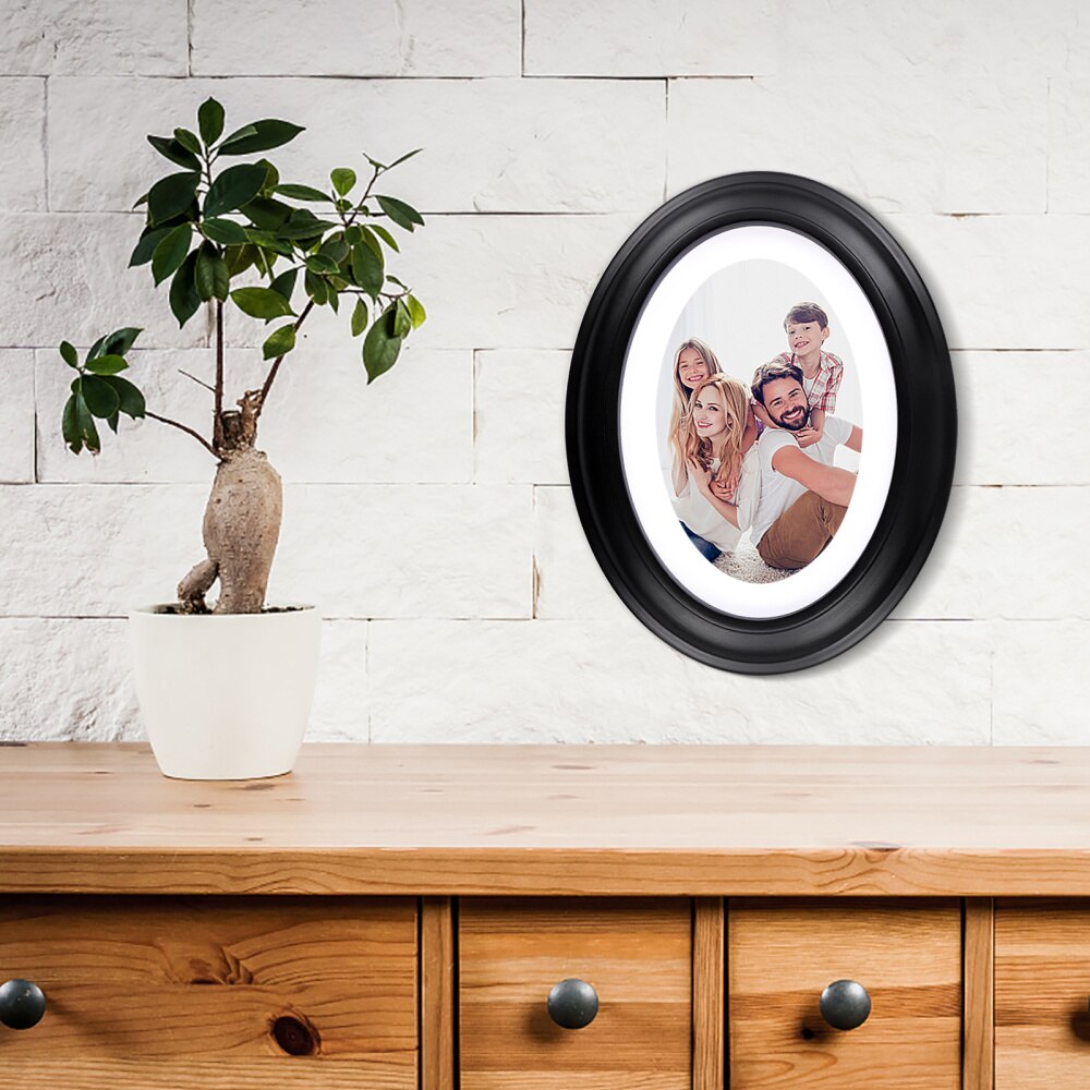 Vosarea 7 Inch Classic Oval Wood Picture Frame Wal... – Vicedeal