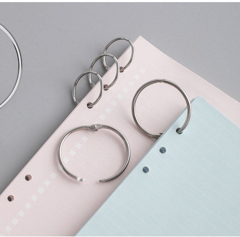 100 Pcs/set Metal Binding Ring School Office Simpl... – Grandado