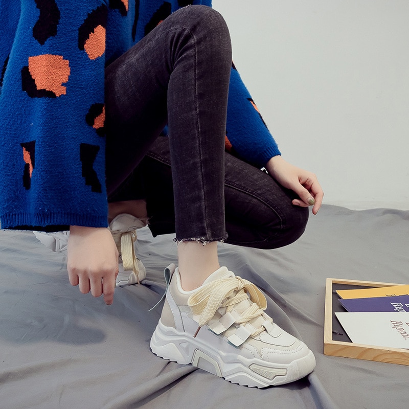 Kvinder sko pels sneakers kvinder chunky sko vinte... – Grandado