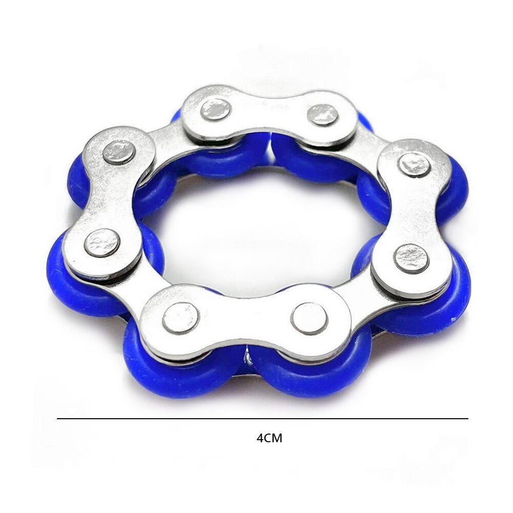 8 Section Bicycle Chain Key Ring Fidget Toy Stress... – Vicedeal