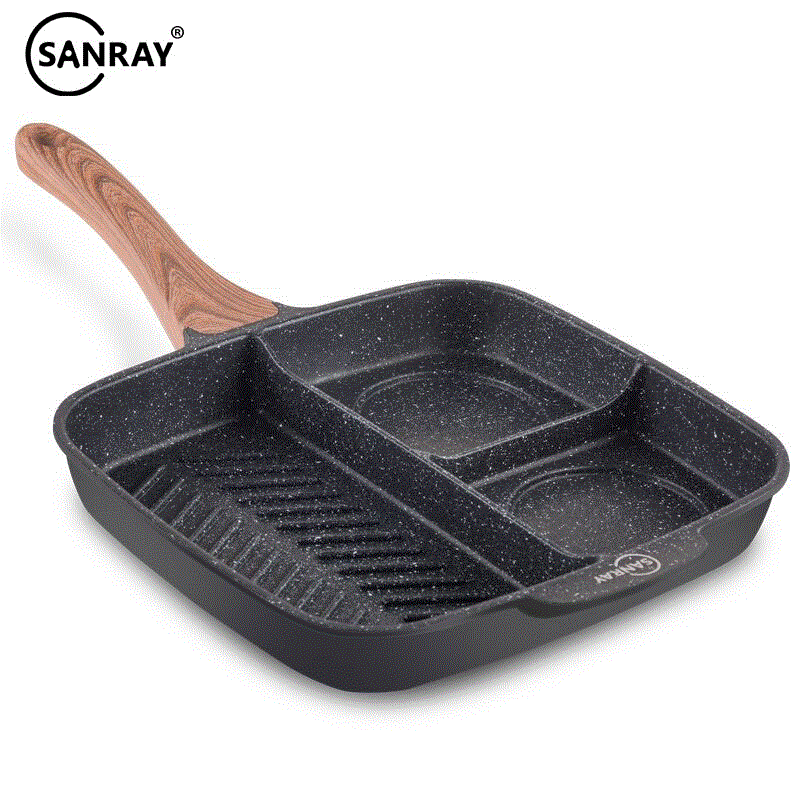 25*27cm breakfast triad titanium pan non-stick fry... – Grandado