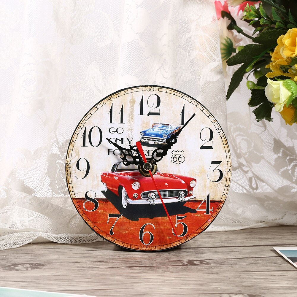 Antique Wall Clock Vintage Style Wooden Round Cloc... – Grandado