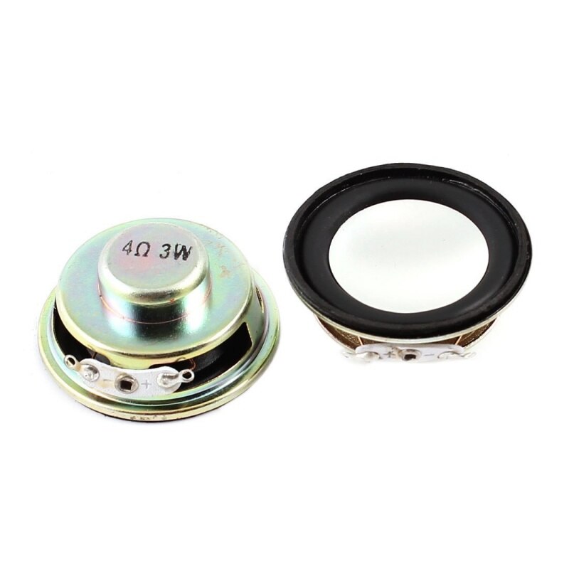 4 ohms 3 W metal round net speaker 2 pcs – Grandado