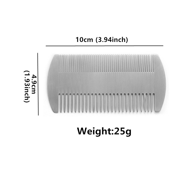 1pcs Metal Hair&Beard Comb EDC Size Steel Perfect ... – Vicedeal
