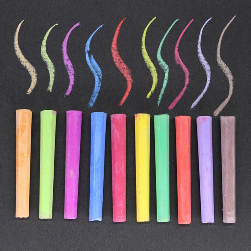 50Pcs Dustless Coloured Chalk Drawing Chalk Playgr... – Vicedeal