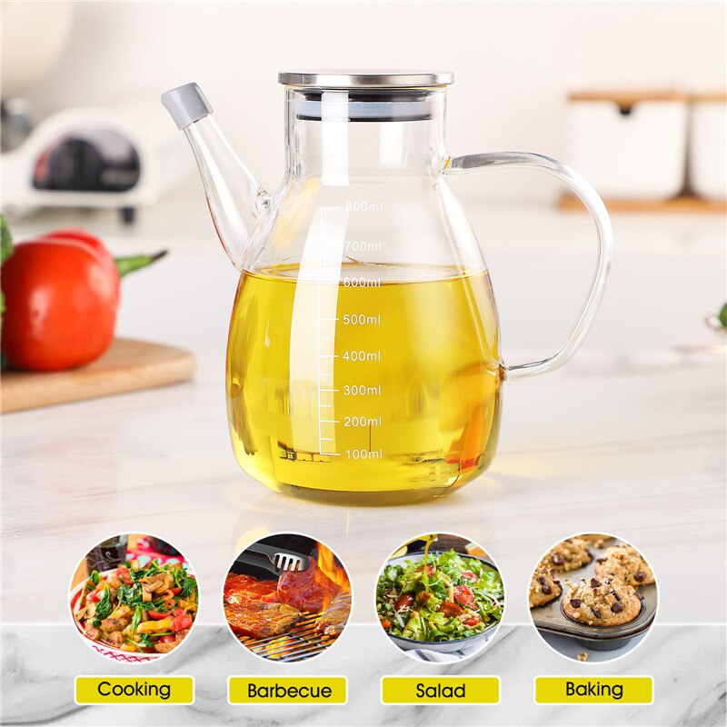 800MLGraduated Oil Strainer Pot Container Jug Stor... – Grandado