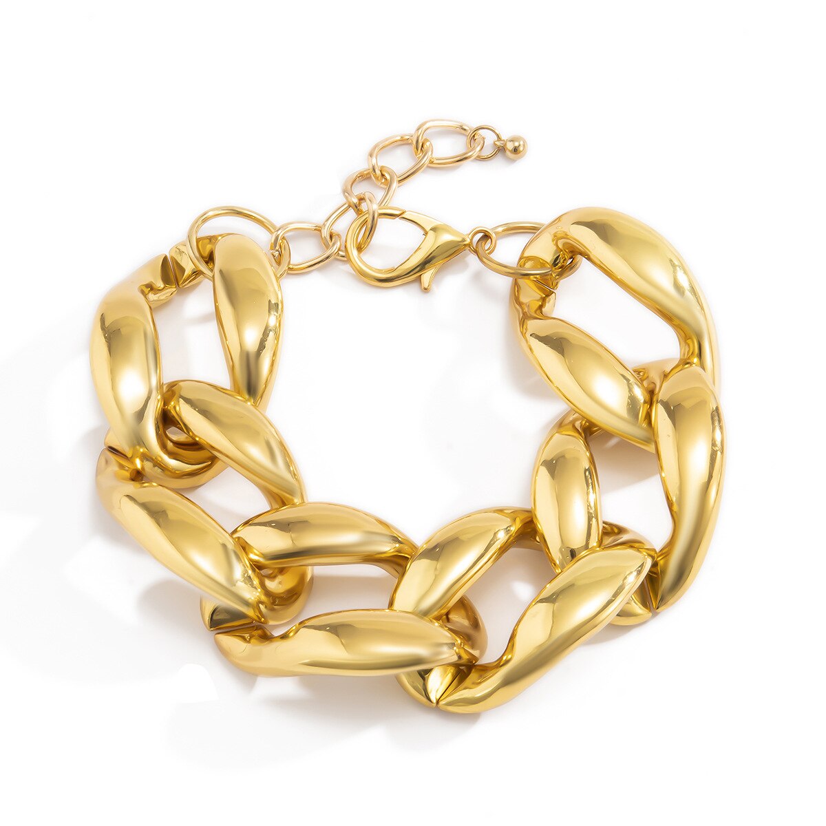 Big Chunky Chain Anklet Women Gold Color Lock Ankl... – Grandado