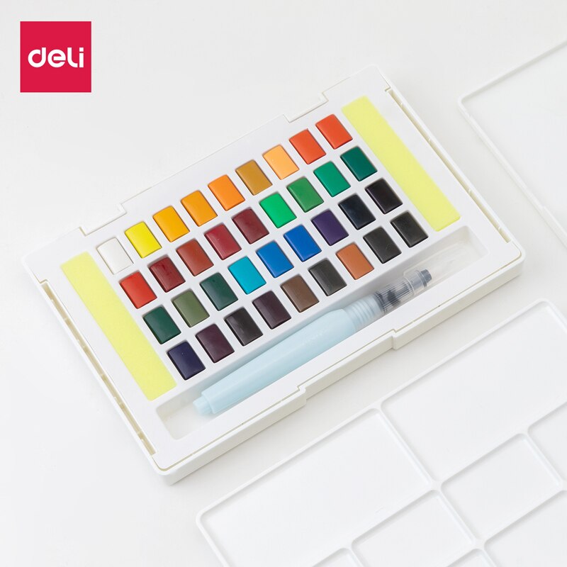 Deli Watercolor Gouache Set 24/36 Color Portable P... – Vicedeal